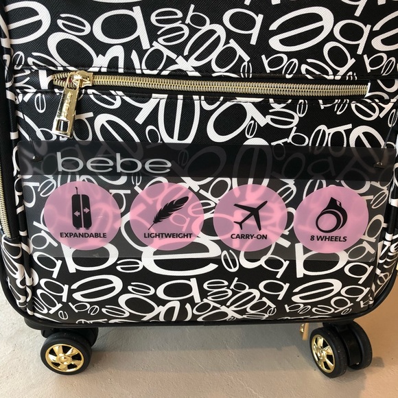 bebe | Bags | Bebe Monogram Carry On Travel Suitcase | Poshmark